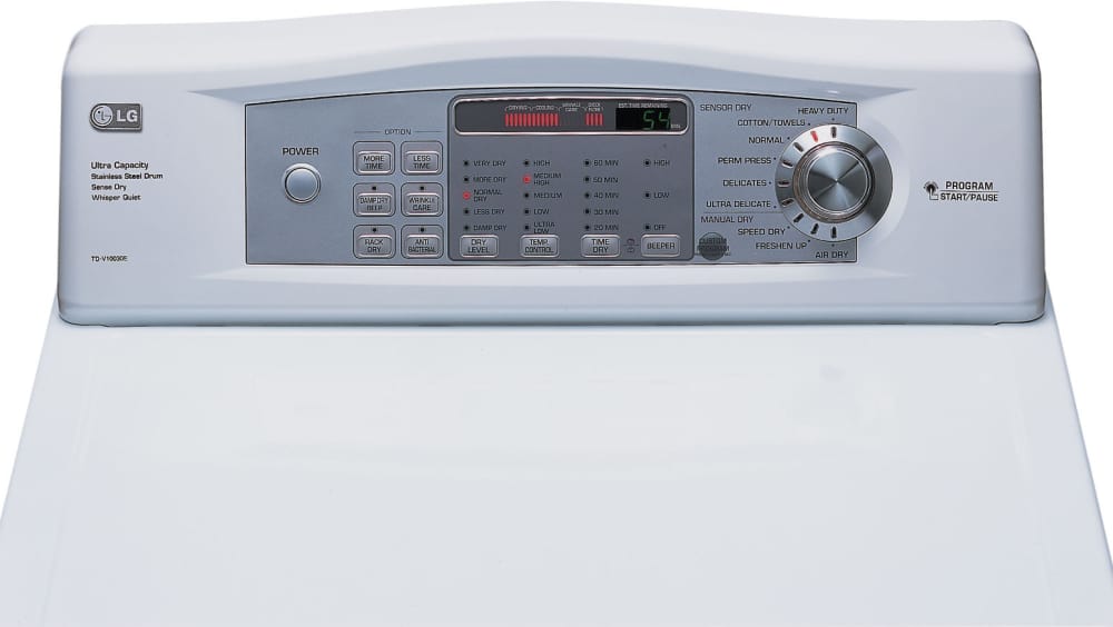LG DLE5932W 7.3 Cu. Ft XL Electric Dryer w/ 9 Drying Programs & Sensor ...