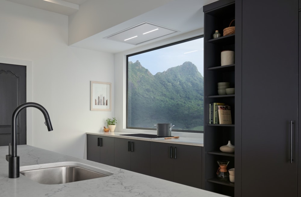 Best HBC143EWH 43 Inch Ceiling Mounted Range Hood with Max 1650 CFM, 4 ...