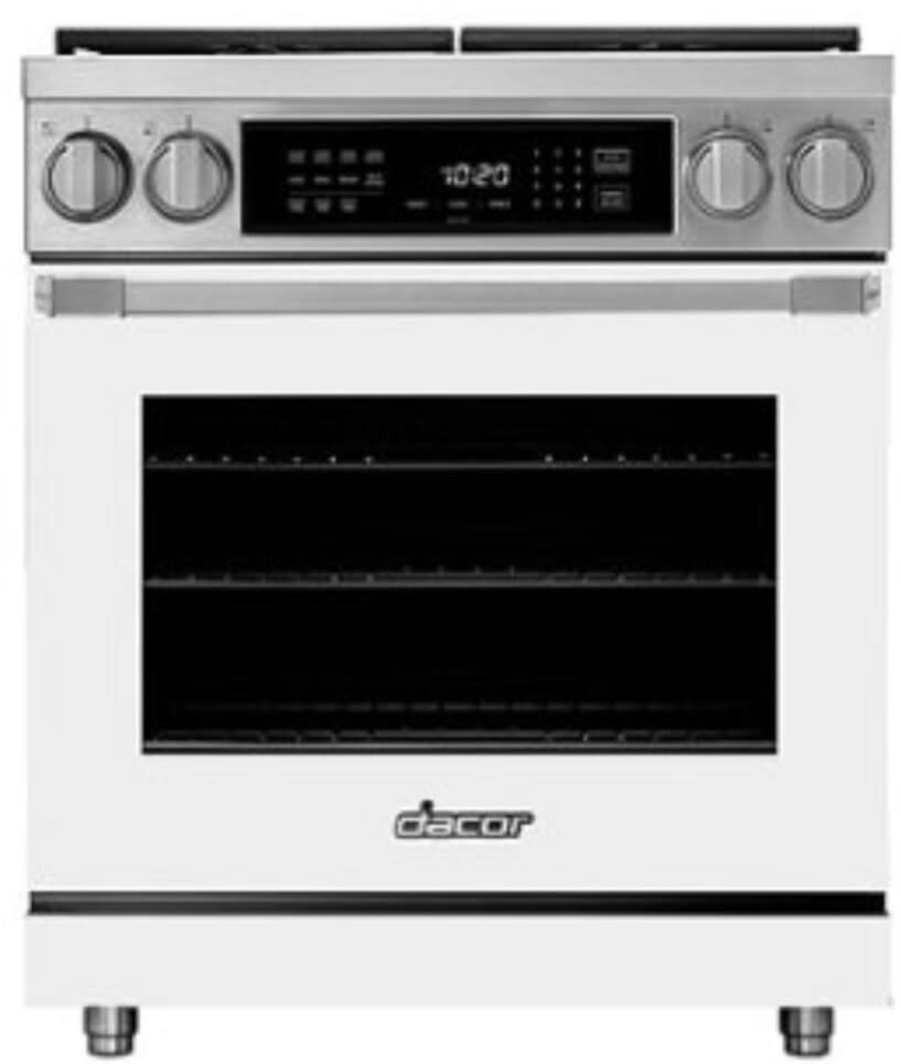 Dacor HDPR30CWNG 30 Inch Freestanding Professional Dual Fuel Range With ...