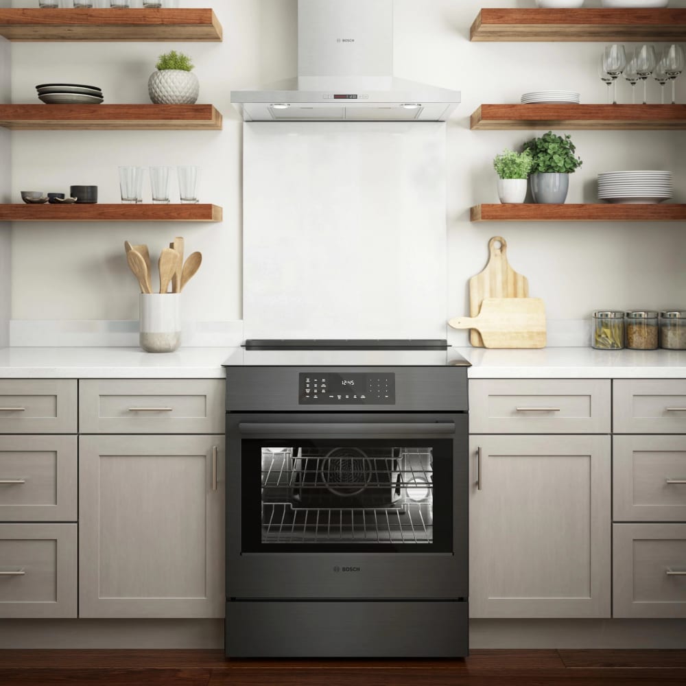 Bosch HII8047U 30 Inch Slide-In Induction Range with 4 Elements, 4.6 cu ...