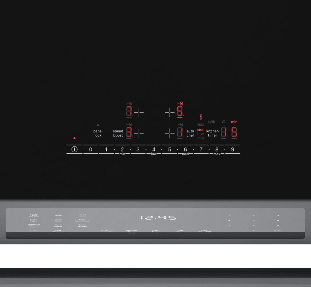 Bosch HII8047U 30 Inch Slide-In Induction Range with 4 Elements, 4.6 cu ...