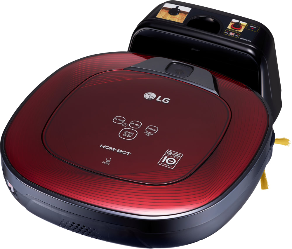 LG CR3365RD Hom-Bot Square Robotic Vacuum with Dual Eye 2.0™ Mapping ...