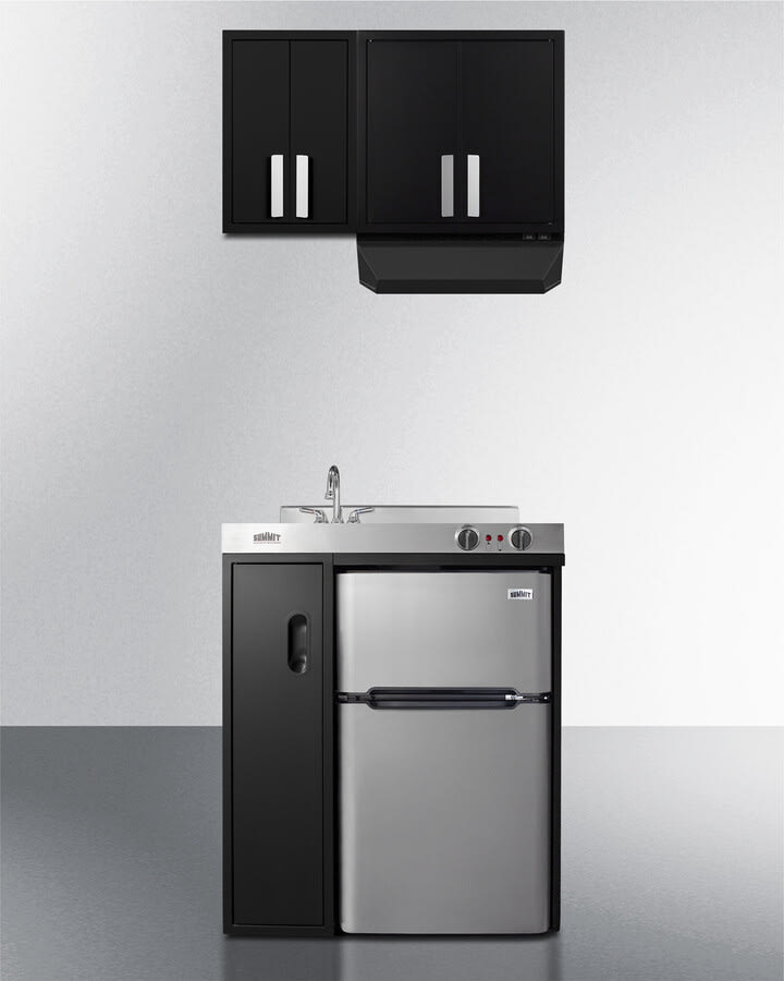 Summit CAB18TALLBLK 18 Inch Wall Cabinet with 2 Pull-Out Shelves ...