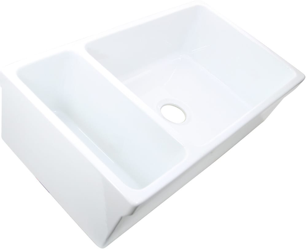 Nantucket Sinks ISFCGW35X19DBSO Reversible Bowl Fireclay Farmhouse Sink ...