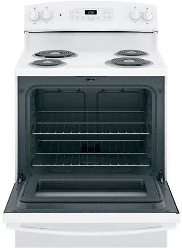 GE JB256DMWW 30 Inch Freestanding Electric Range with 4 Coil Elements ...