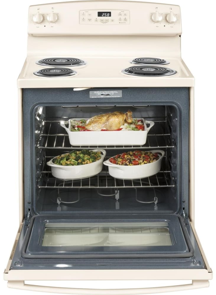 GE JB258DMCC 30 Inch Freestanding Electric Range with 4 Coil Elements ...