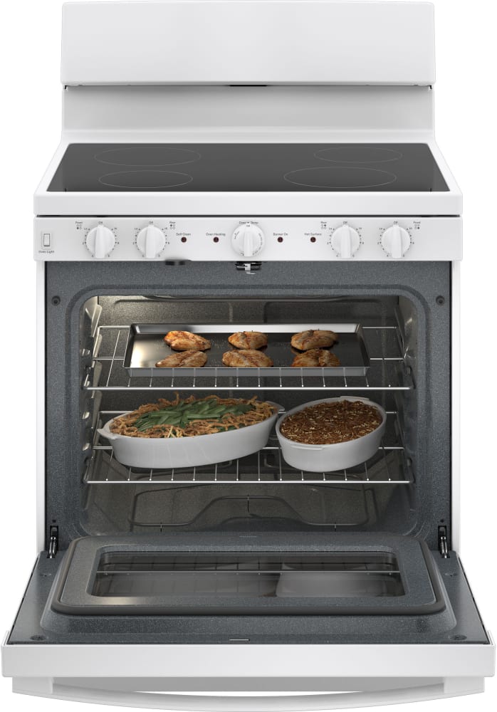 GE JB480DTWW 30 Inch Freestanding Electric Range with 4 Radiant ...
