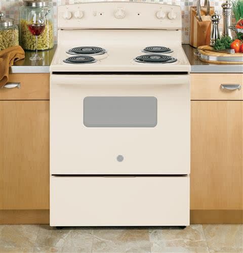 GE JBS160DMCC 30 Inch Freestanding Electric Range with 4 Coil Elements ...