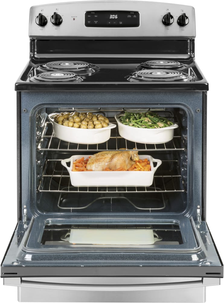 GE JBS360RTSS 30 Inch Freestanding Electric Range with 4 Coil Burners ...