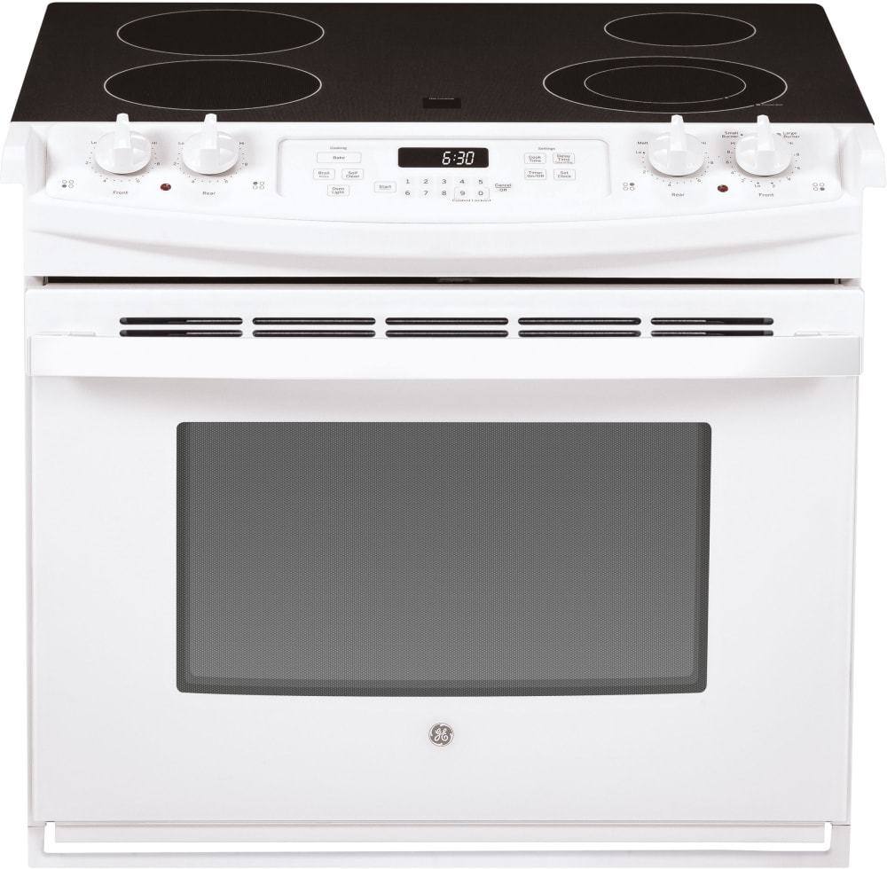 GE JD630DTWW 30 Inch Drop-In Electric Range with 4 Smoothtop Elements ...