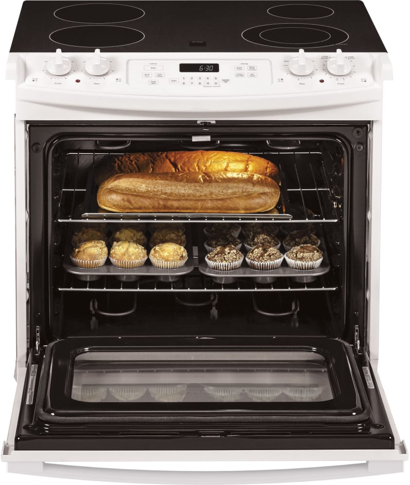 GE JD630DTWW 30 Inch Drop-In Electric Range with 4 Smoothtop Elements ...