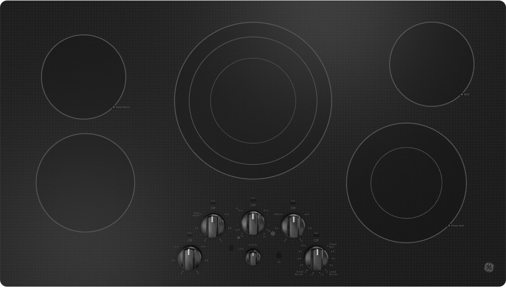 GE JEP5036DTBB 36 Inch Electric Cooktop with 5 Elements, Smooth Glass ...