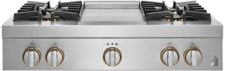 JennAir JGCP536HL 36 Inch Gas Rangetop with 4 Sealed Brass Burners ...