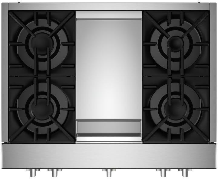 JennAir JGCP536HL 36 Inch Gas Rangetop with 4 Sealed Brass Burners ...