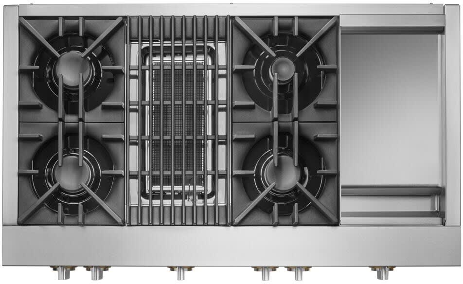JennAir JGCP748HL 48 Inch Gas Rangetop with 4 Sealed Brass Burners ...