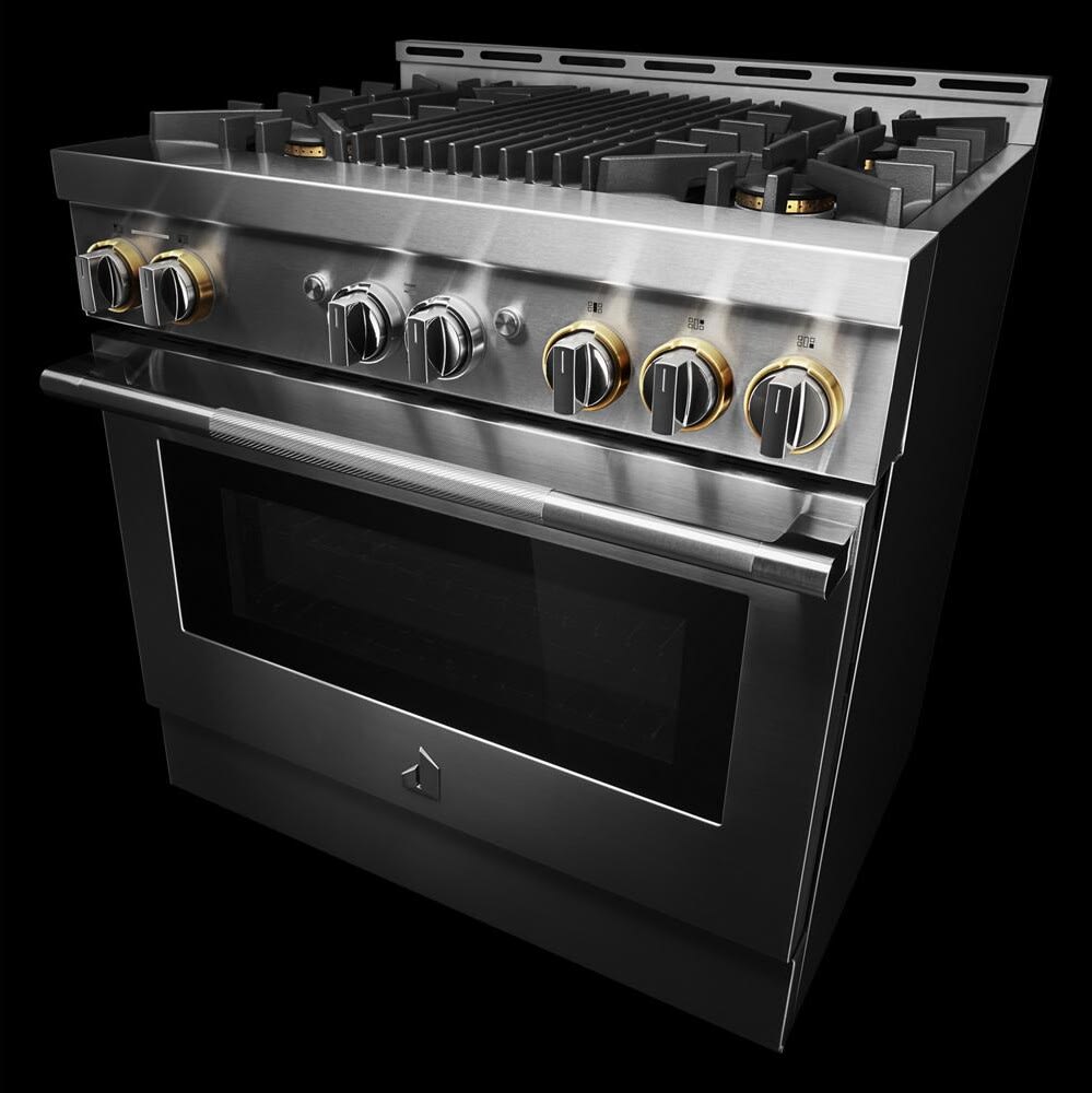 JennAir JGRP636HL 36 Inch Smart Pro-Style Gas Range with WiFi, 4 Sealed ...