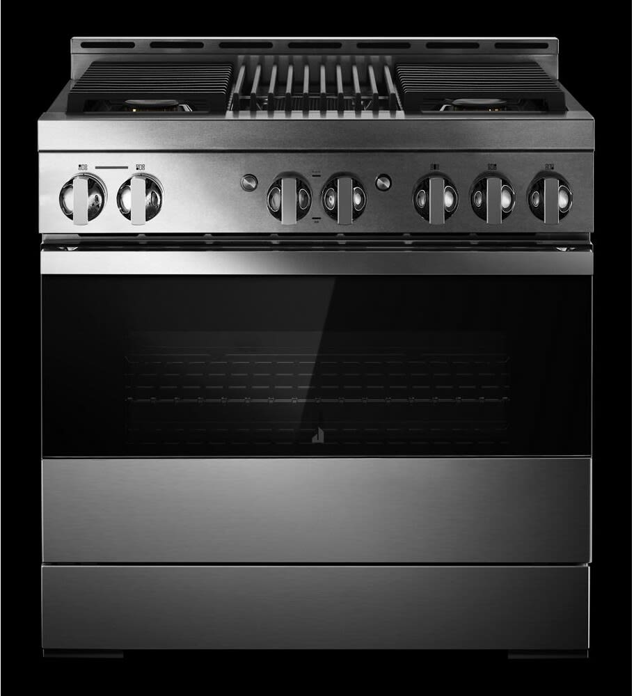 JennAir JGRP636HM 36 Inch Smart Pro-Style Gas Range with WiFi, 4 Sealed ...