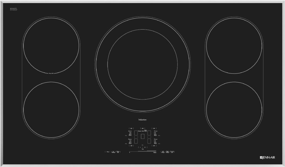 JennAir JIC4536XS 36 Inch Induction Cooktop with 5 Element Burners ...