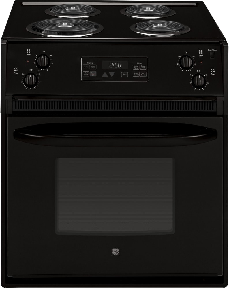 GE JM250DTBB 27 Inch Drop-in Electric Range with 4 Coil Burners, 3.0 cu ...