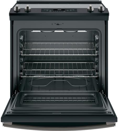 GE JS645FLDS 30 Inch Slide-In Electric Range with 4 Radiant Elements, 5 ...