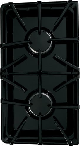 GE JXGB90B Sealed Two-Burner Gas Module: Black-on-Black