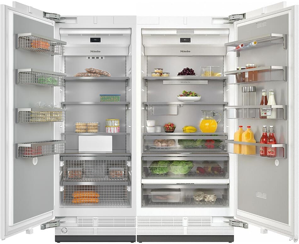 Miele MIREFFR12 Side-by-Side Column Refrigerator & Freezer Set with 30 ...