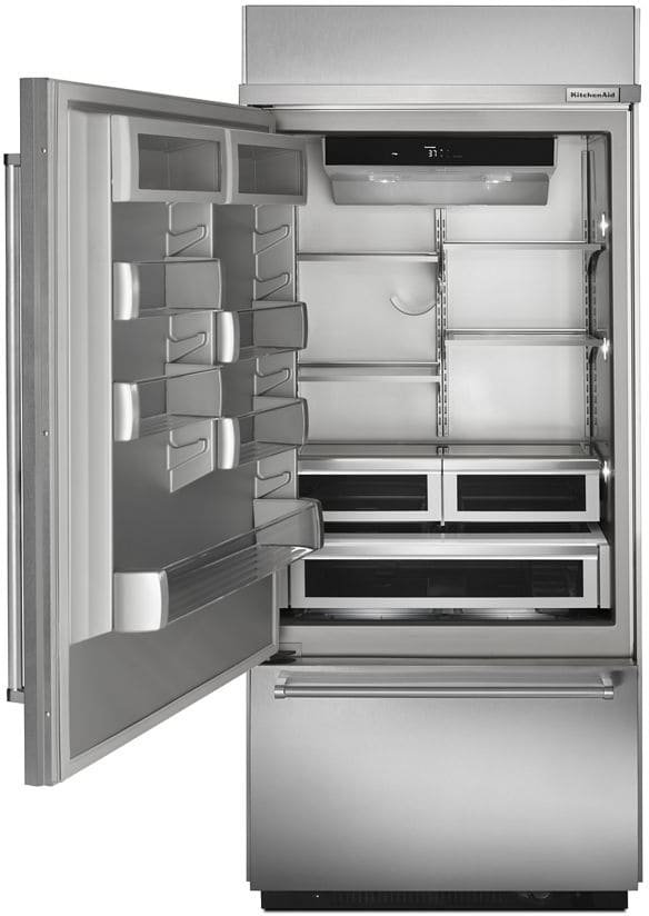 KitchenAid KBBL306ESS 36 Inch Built-In Bottom Mount Refrigerator with ...