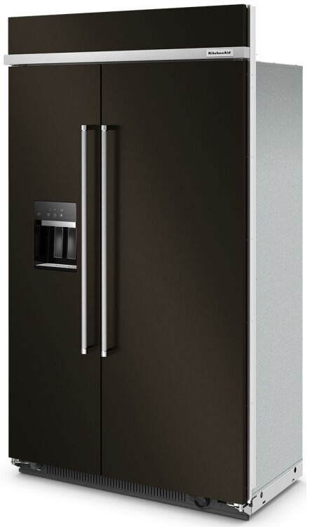 KitchenAid KBSD708MBS 48 Inch Built-In Side-by-Side Refrigerator with ...