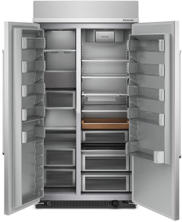 KitchenAid KBSN702MPS 42 Inch Built-In Side by Side Refrigerator with ...
