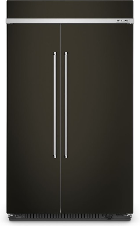KitchenAid KBSN708MBS 48 Inch Built-In Side-by-Side Refrigerator with ...