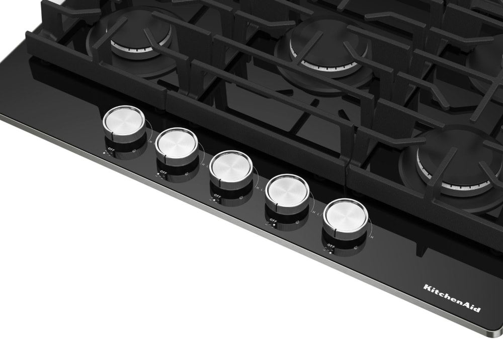 KitchenAid KCGG536PBL 36 Inch Gas Cooktop with 5 Sealed Burners, 56.2K ...
