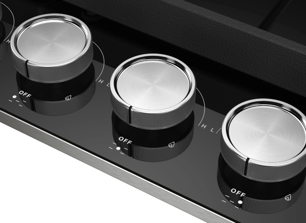 KitchenAid KCGG536PBL 36 Inch Gas Cooktop with 5 Sealed Burners, 56.2K ...