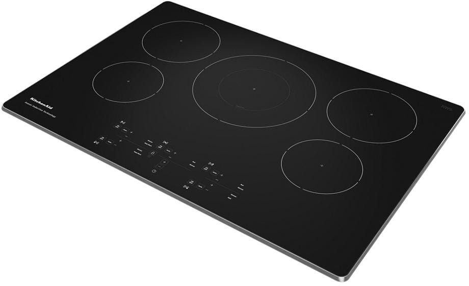 KitchenAid KCIG550JSS 30 Inch Induction Cooktop with 5 Elements, 10 ...