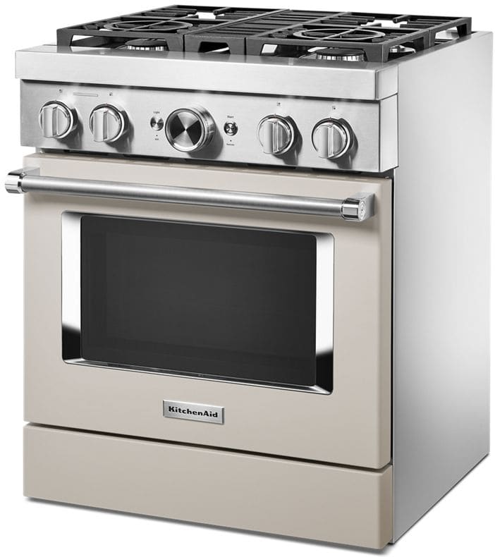 KitchenAid KFDC500JMH 30 Inch Freestanding Dual Fuel Smart Range with 4 ...