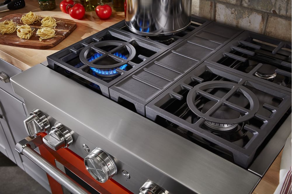 KitchenAid KFDC500JSC 30 Inch Freestanding Dual Fuel Smart Range with 4 ...