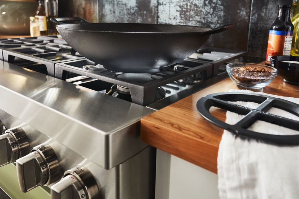 KitchenAid KFDC506JAV 36 Inch Freestanding Dual Fuel Smart Range with 6 ...