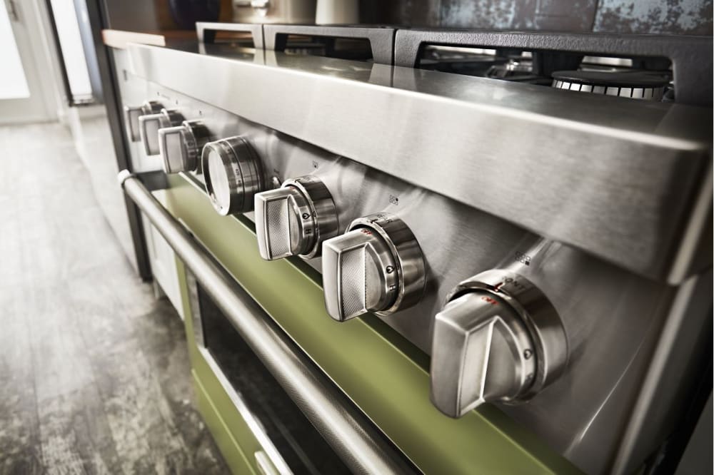 KitchenAid KFDC506JAV 36 Inch Freestanding Dual Fuel Smart Range with 6 ...