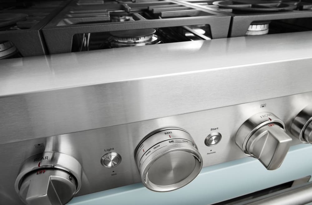 KitchenAid KFDC506JMB 36 Inch Freestanding Dual Fuel Smart Range with 6 ...
