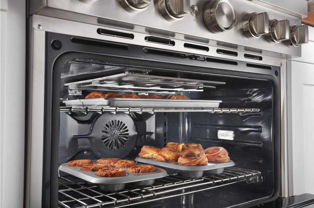 KitchenAid KFDC506JMH 36 Inch Freestanding Dual Fuel Smart Range with 6 ...