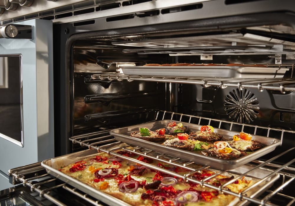 KitchenAid KFDC558JMB 48 Freestanding Dual Fuel Smart Range with 6 ...