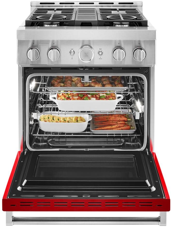 KitchenAid KFGC500JPA 30 Inch Freestanding Gas Smart Range with 4 ...