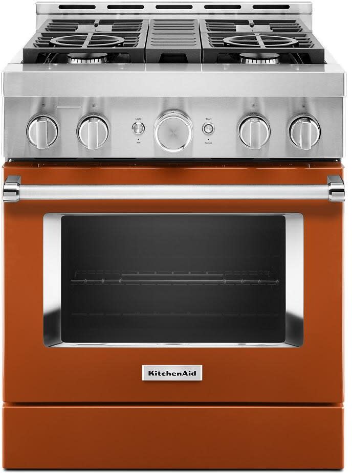KitchenAid KFGC500JSC 30 Inch Freestanding Gas Smart Range with 4 ...