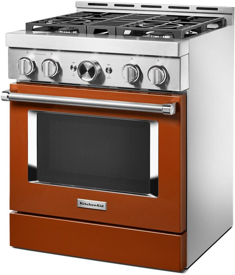 KitchenAid KFGC500JSC 30 Inch Freestanding Gas Smart Range with 4 ...