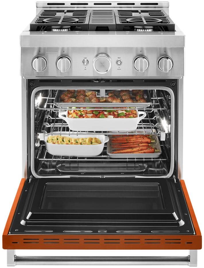 KitchenAid KFGC500JSC 30 Inch Freestanding Gas Smart Range with 4 ...