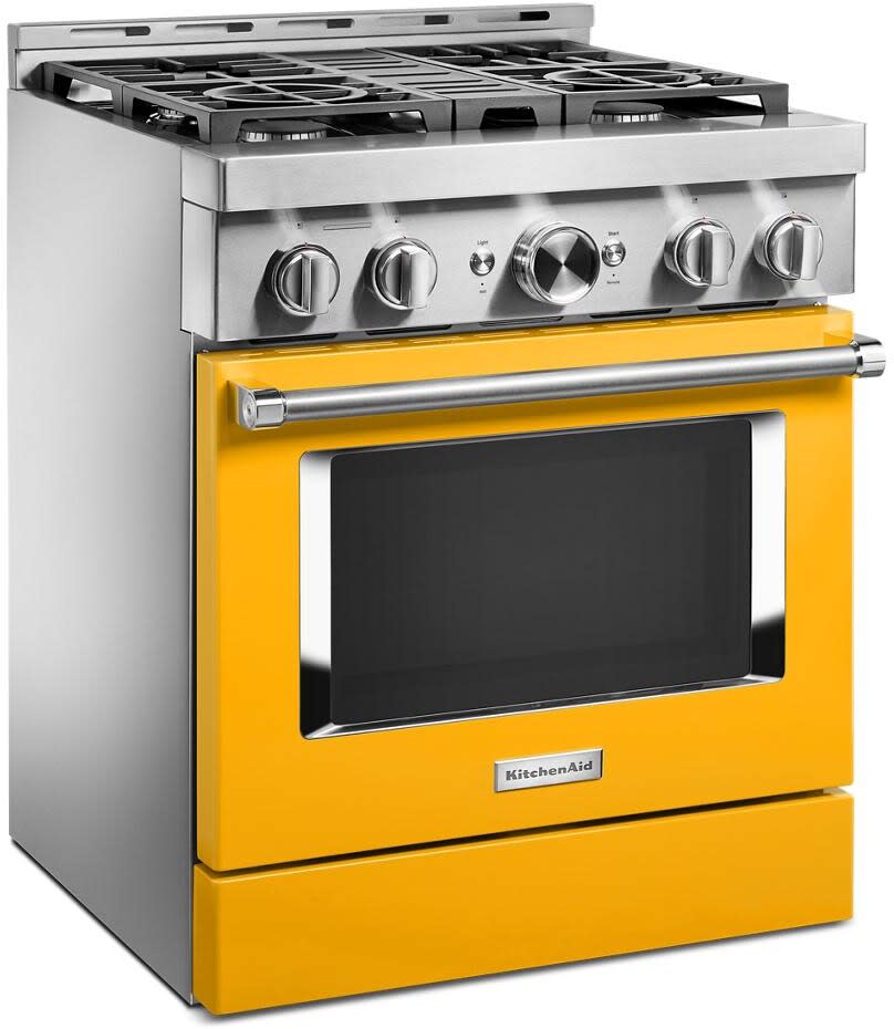 KitchenAid KFGC500JYP 30 Inch Freestanding Gas Smart Range with 4 ...