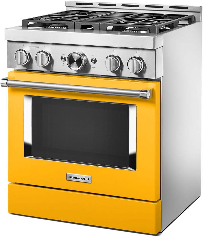 KitchenAid KFGC500JYP 30 Inch Freestanding Gas Smart Range with 4 ...