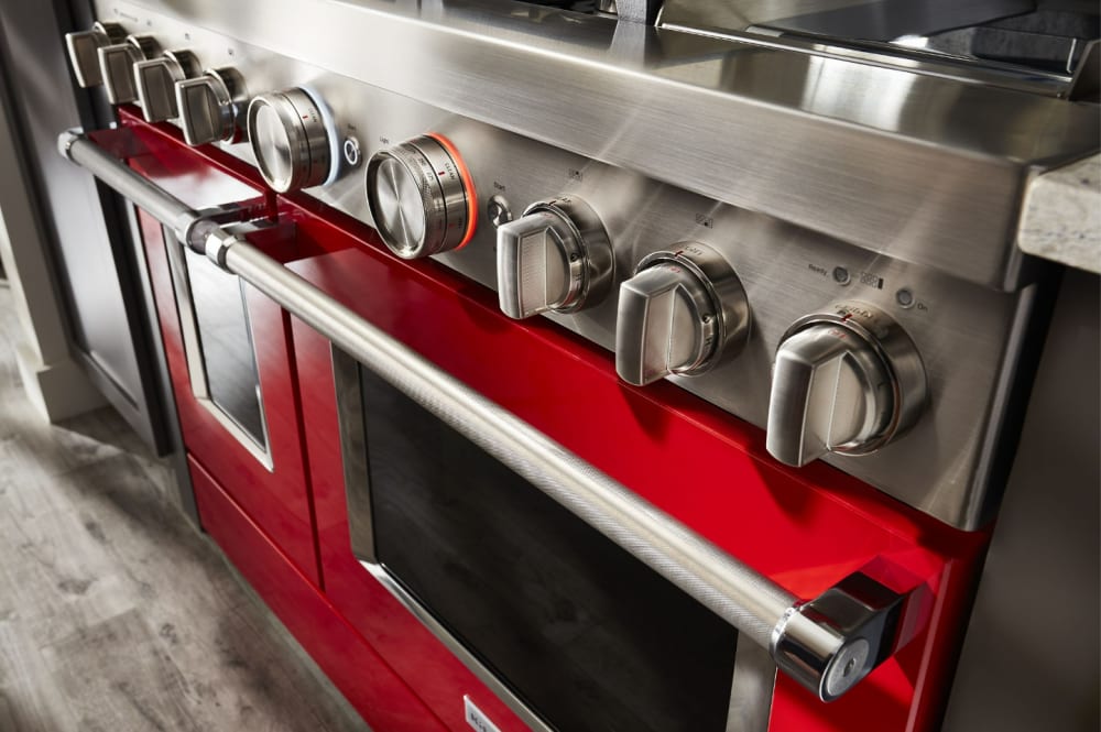 KitchenAid KFGC558JPA 48 Inch Smart Commercial Style Gas Range with 6 ...