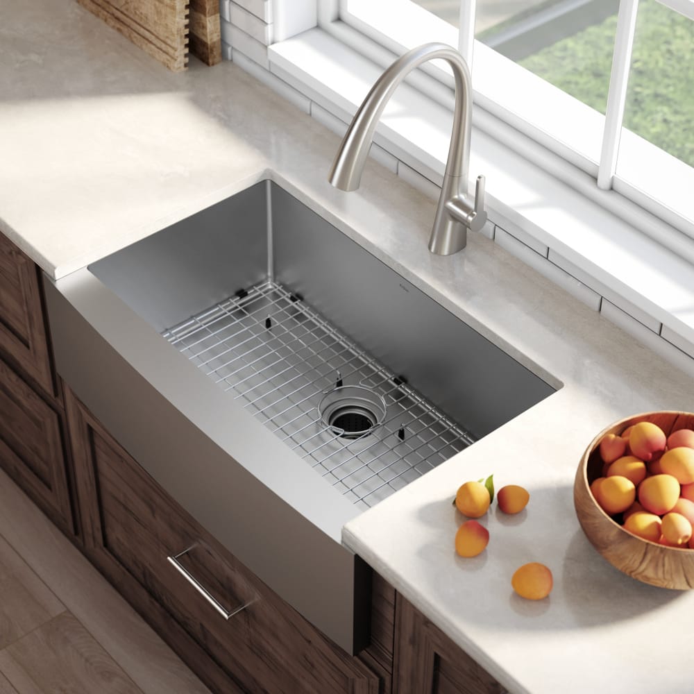Kraus KHF20036 36 Inch Farmhouse Single Bowl Kitchen Sink with 16 Gauge ...