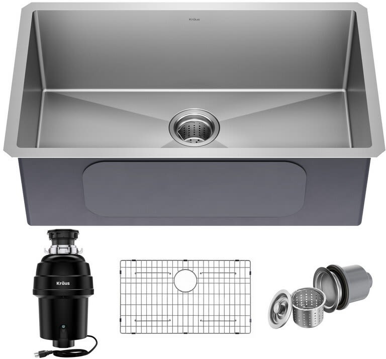 Kraus KHU10030100100MB 30-inch Undermount 16 Gauge Single Bowl ...