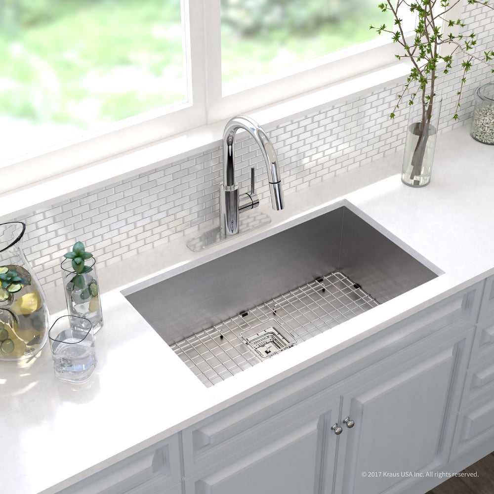 Kraus KHU32262041CH 31 Inch Undermount Kitchen Sink and Faucet Combo ...
